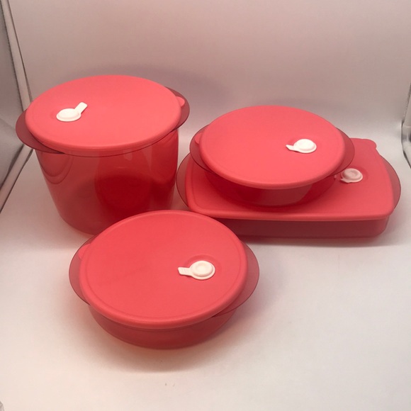 Tupperware | Kitchen | Tupperware Crystalwave Set Of 4 | Poshmark